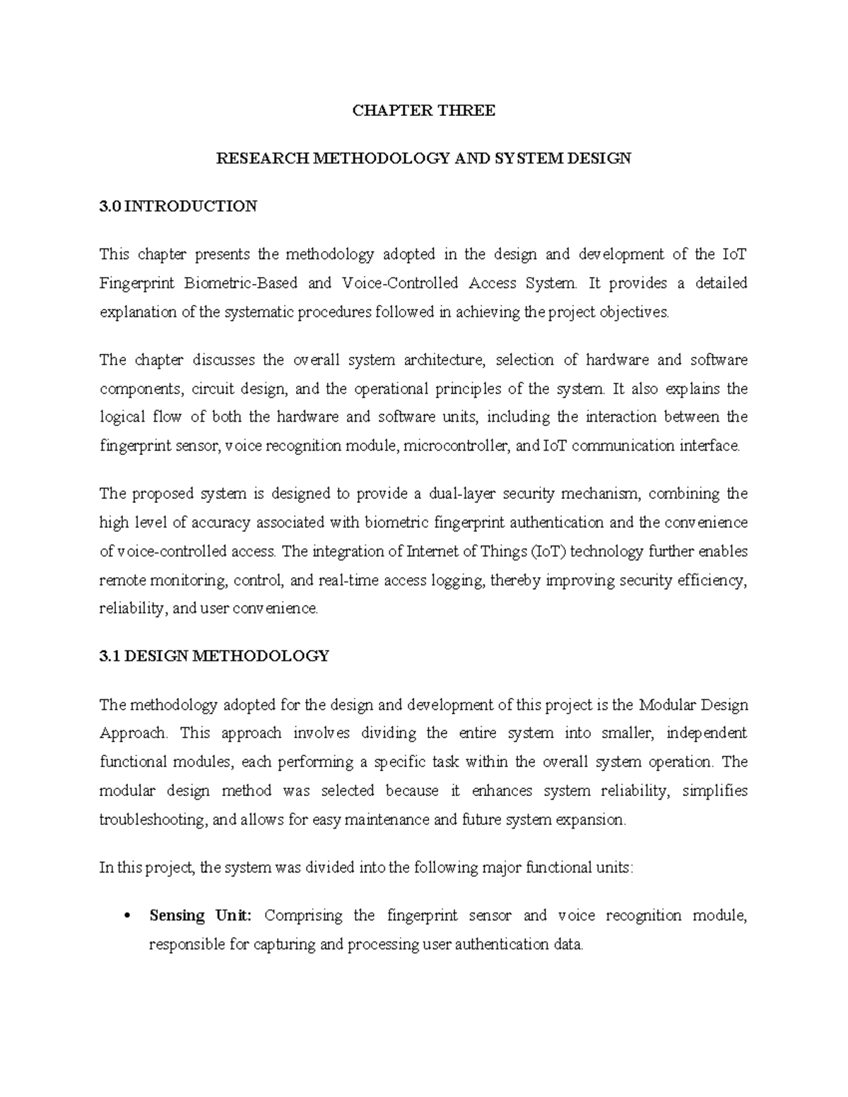 CHAPTER 3: RESEARCH METHODOLOGY & SYSTEM DESIGN - IoT Access System ...