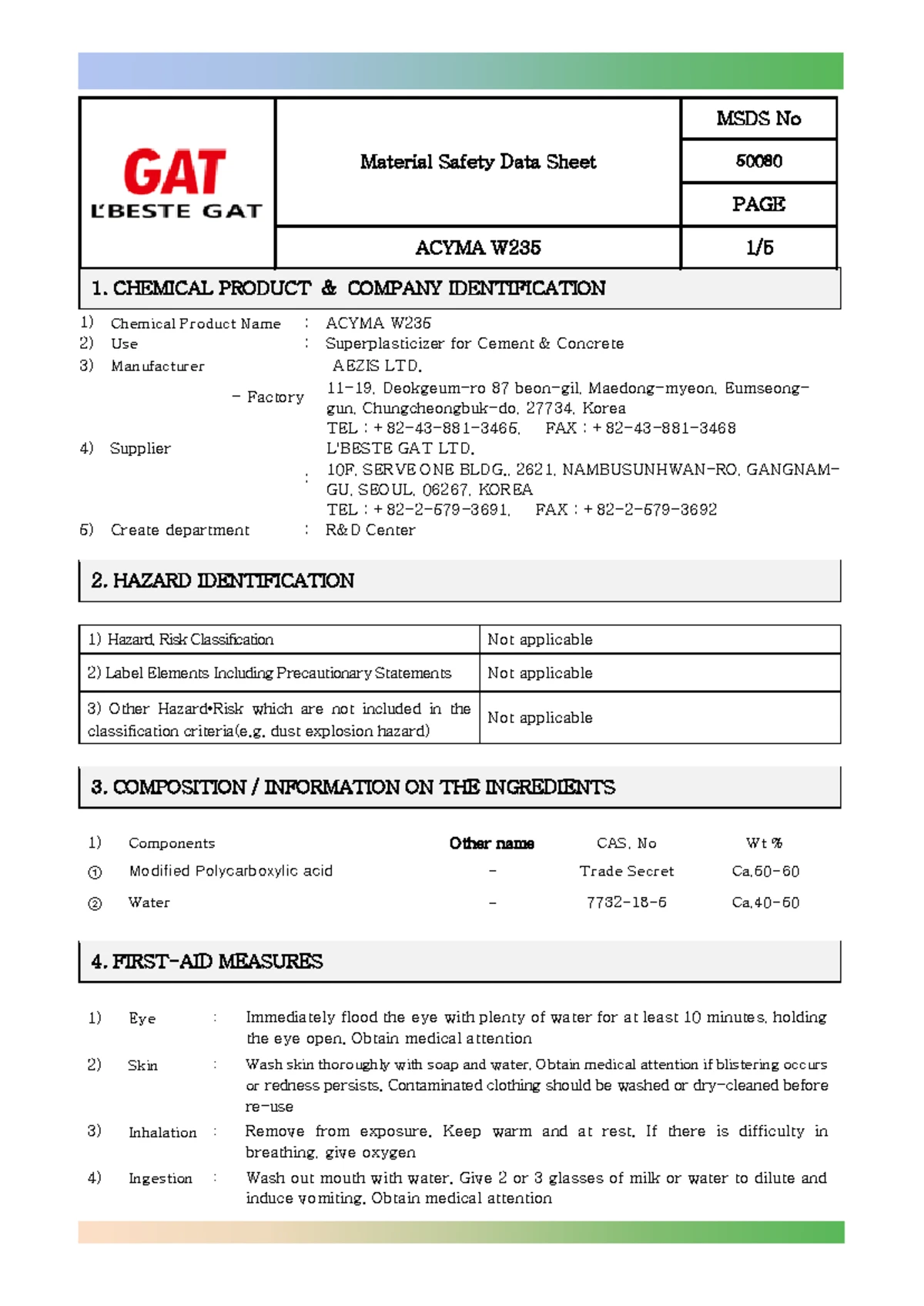 MATERIAL SAFETY DATA SHEET (MSDS) FOR BITUMINOUS COAL FDS - Studocu