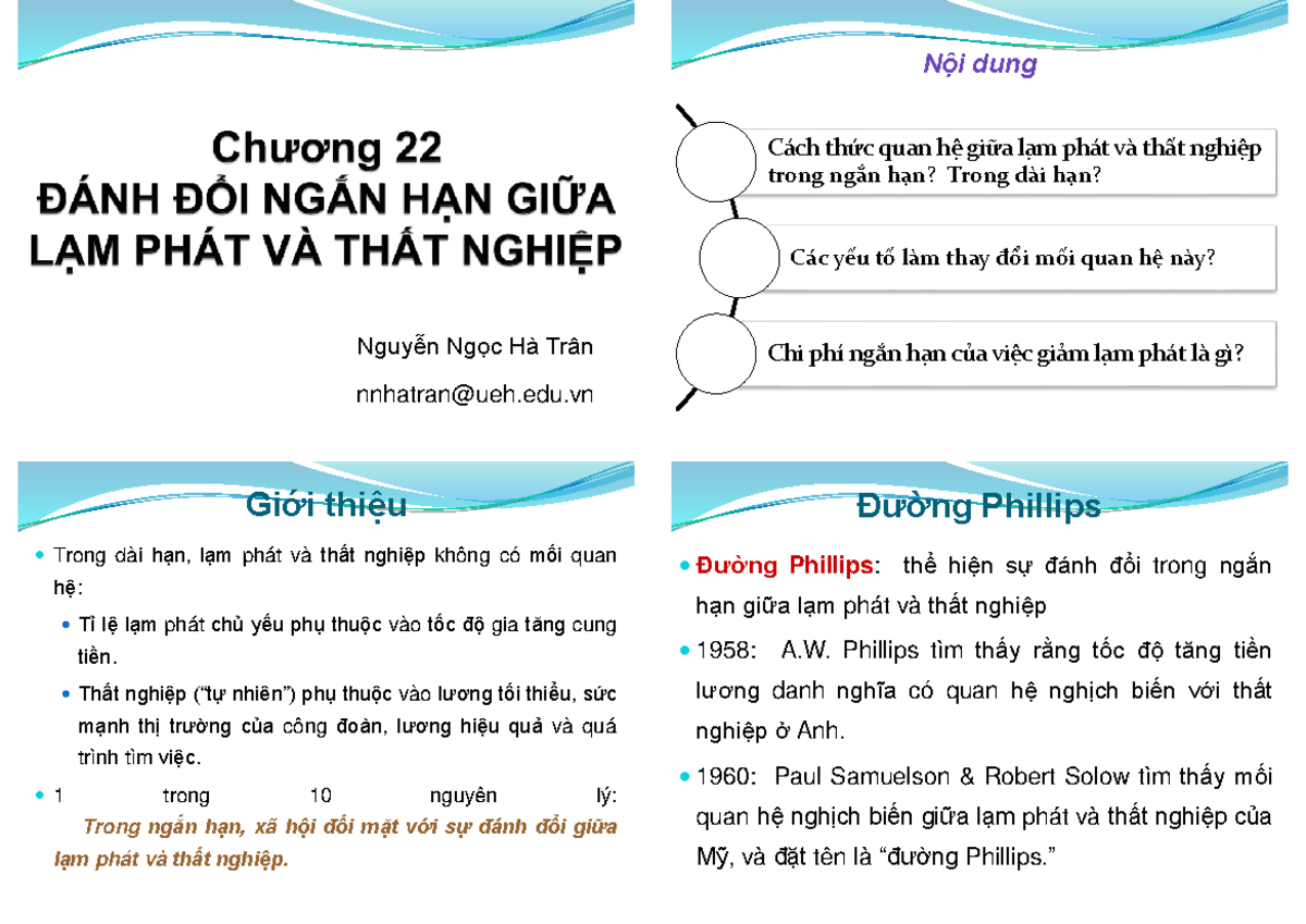 MAC22-MK-SV - Mối Quan Hệ Giữa Lạm Phát và Thất Nghiệp: Đường Phillips ...