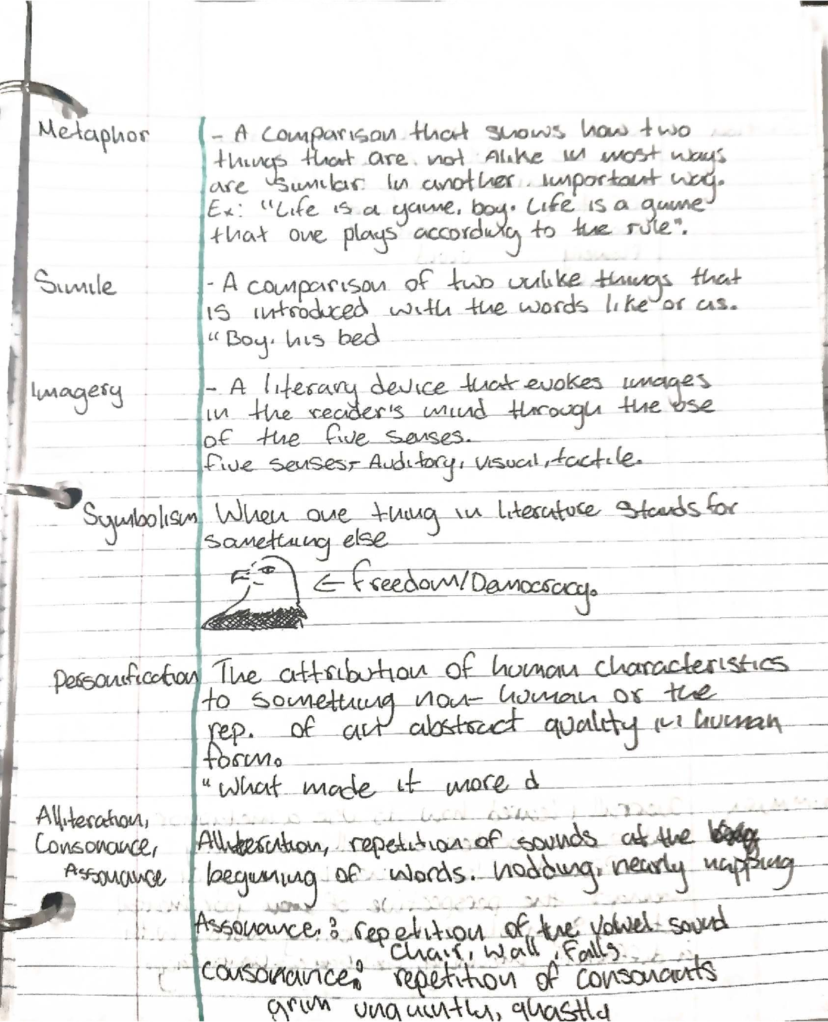 Literary Devices Notes (ENG101) - Key Concepts & Examples - Studocu