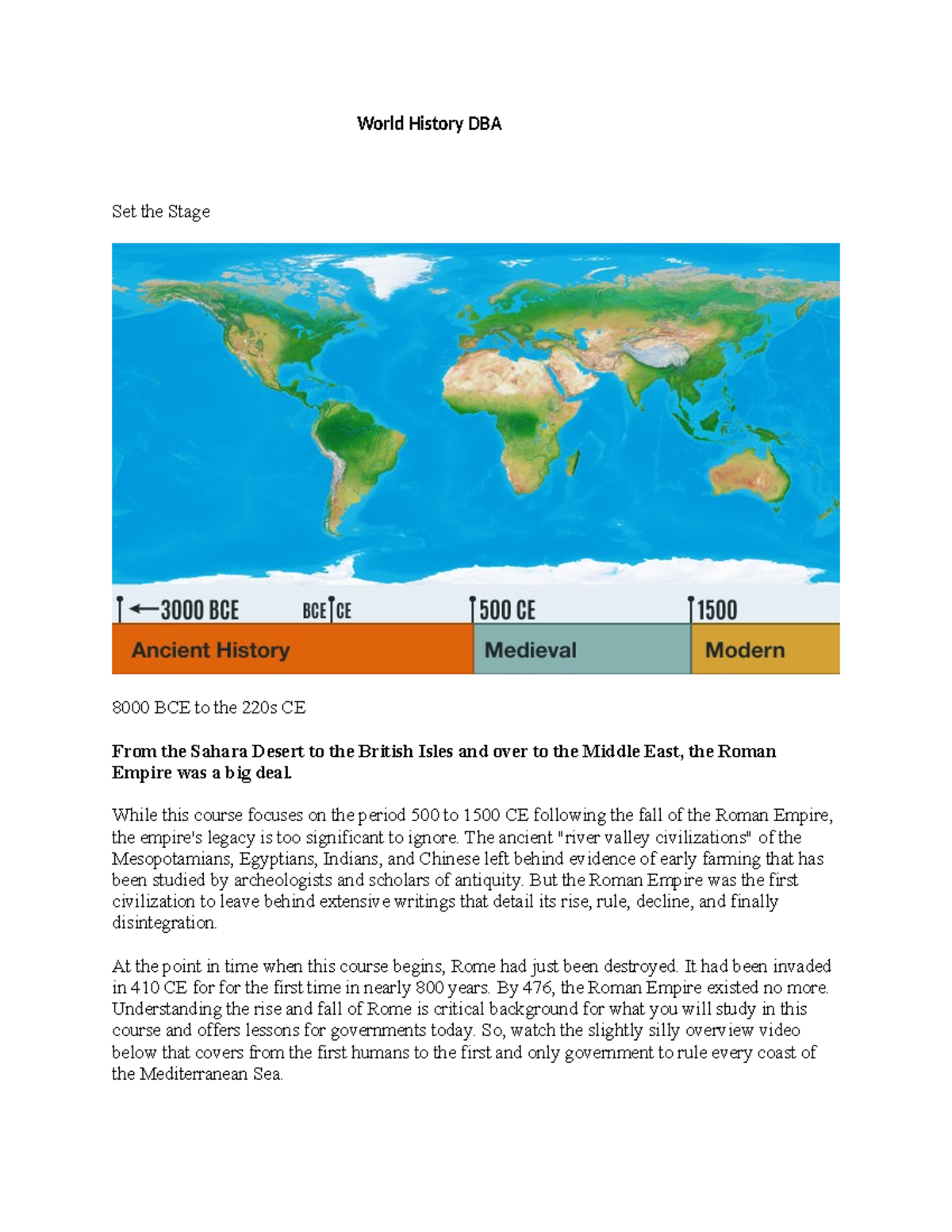 World History DBA - Comprehensive Study Notes (500-1500 CE) - Studocu