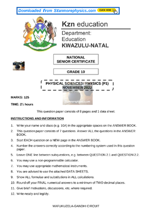 Gr 10 Resource Pack 2025 Physical Sciences - Western Cape Education ...