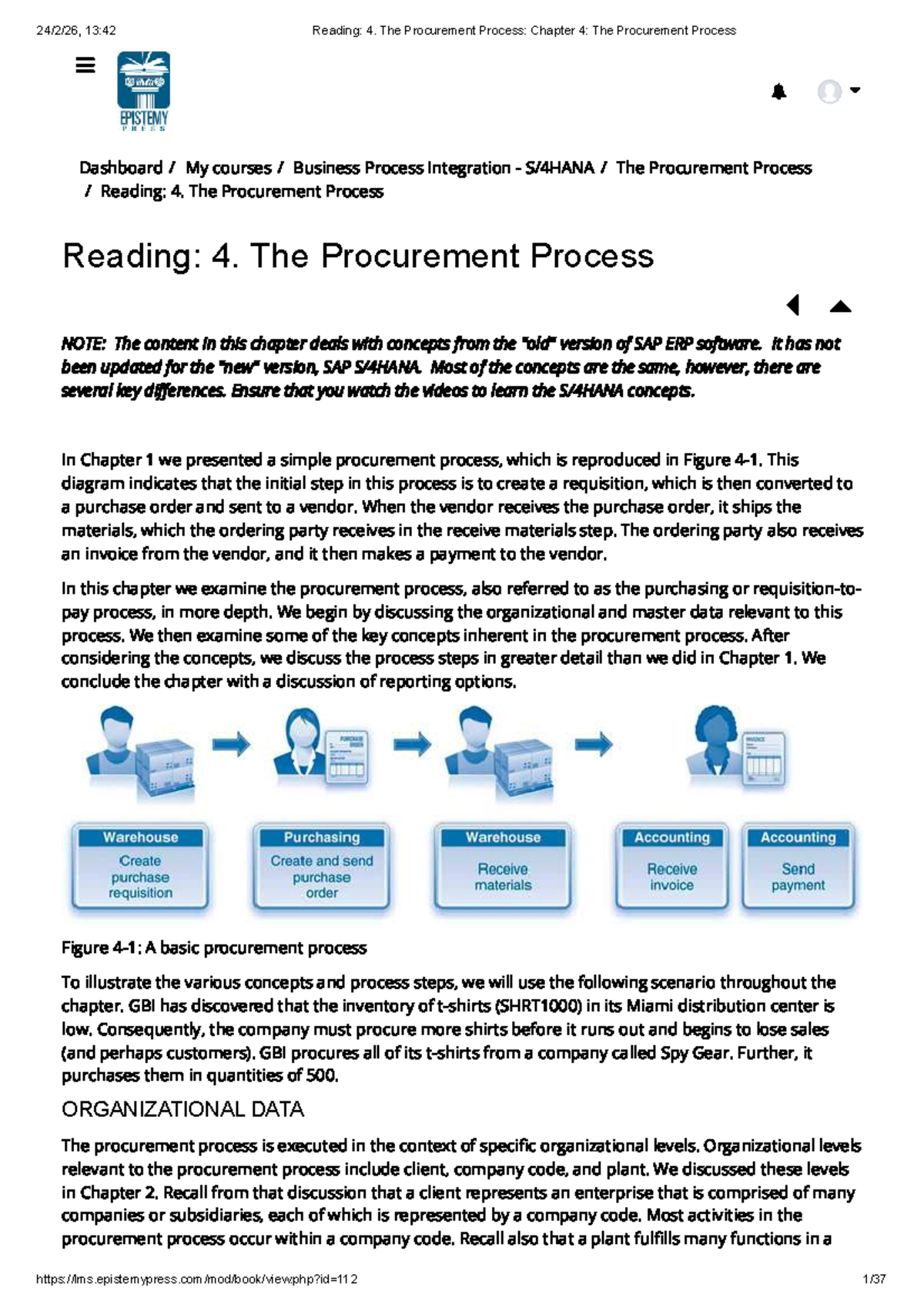 BUS 101: Reading 4 - The Procurement Process Overview and Concepts ...