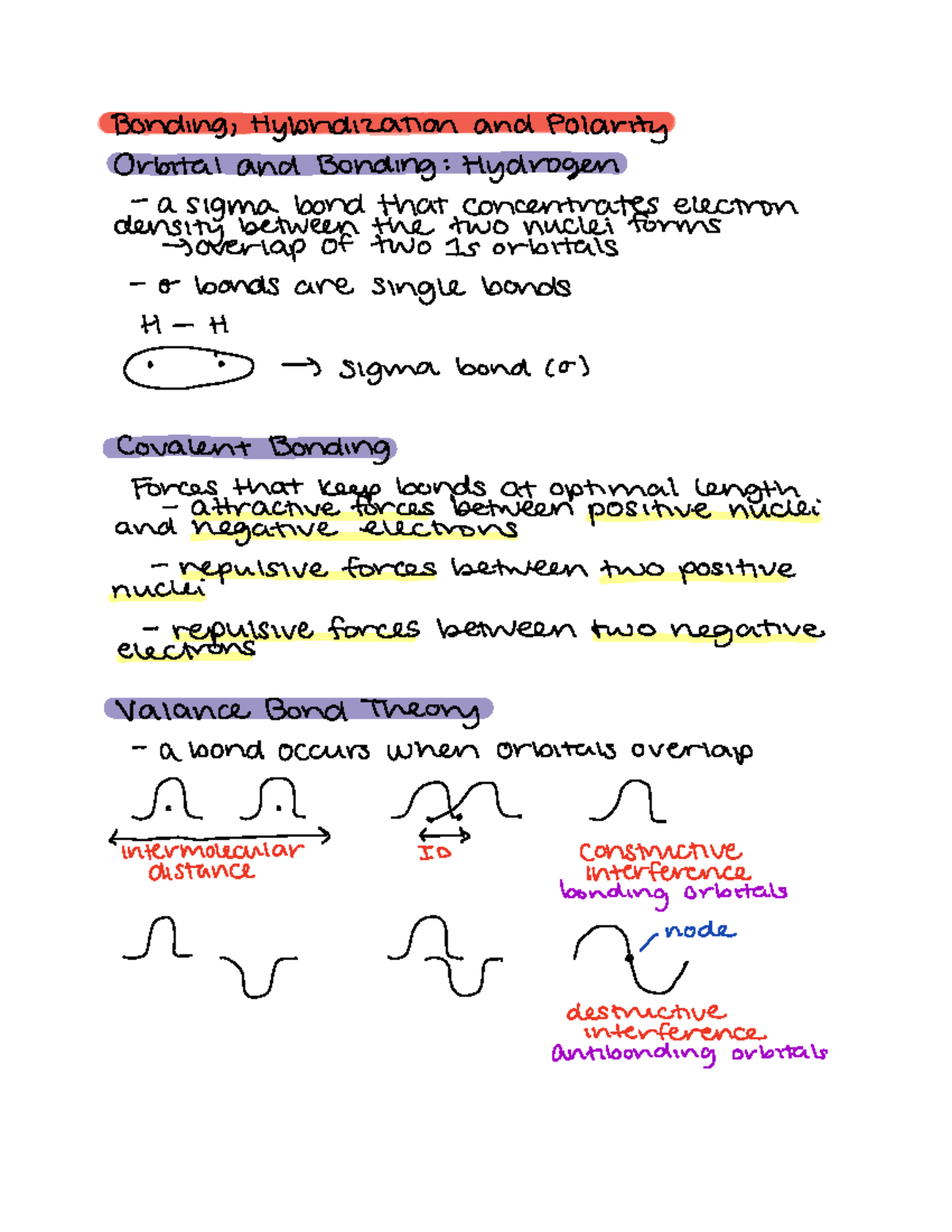 Bonding, Hybridization and Polarity - Bonding Hybridization and ...