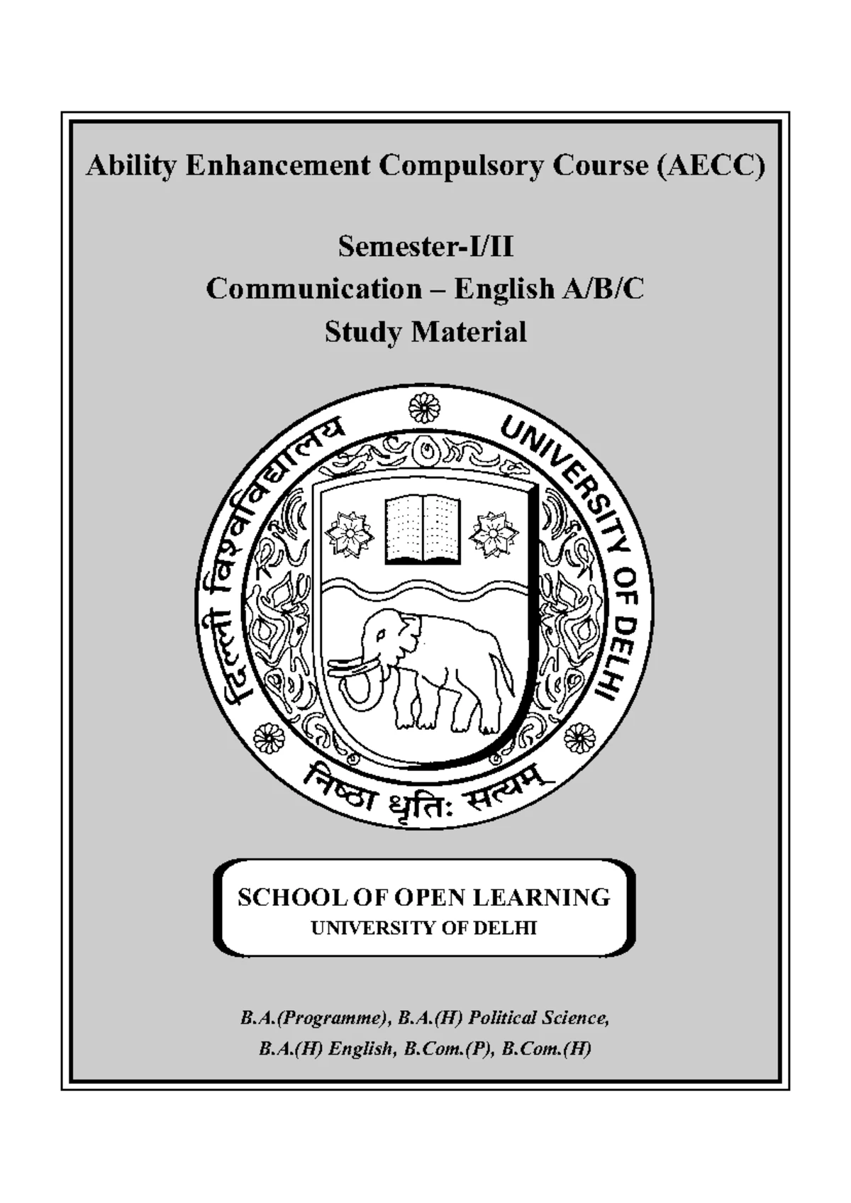 Unit 1-3 - Du communication in everyday life notes - Department of ...