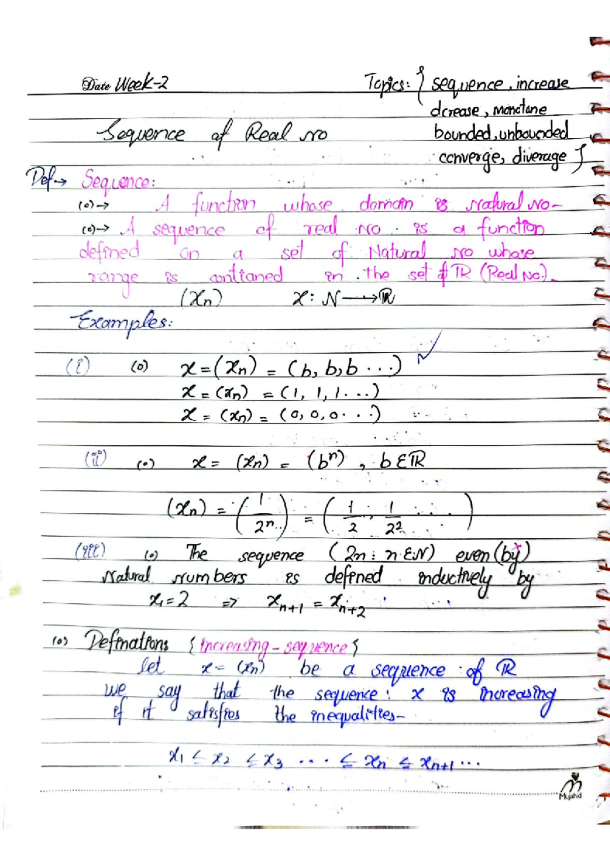 Real Analysis Notes: Monotone Sequences, Convergence, and Divergence ...