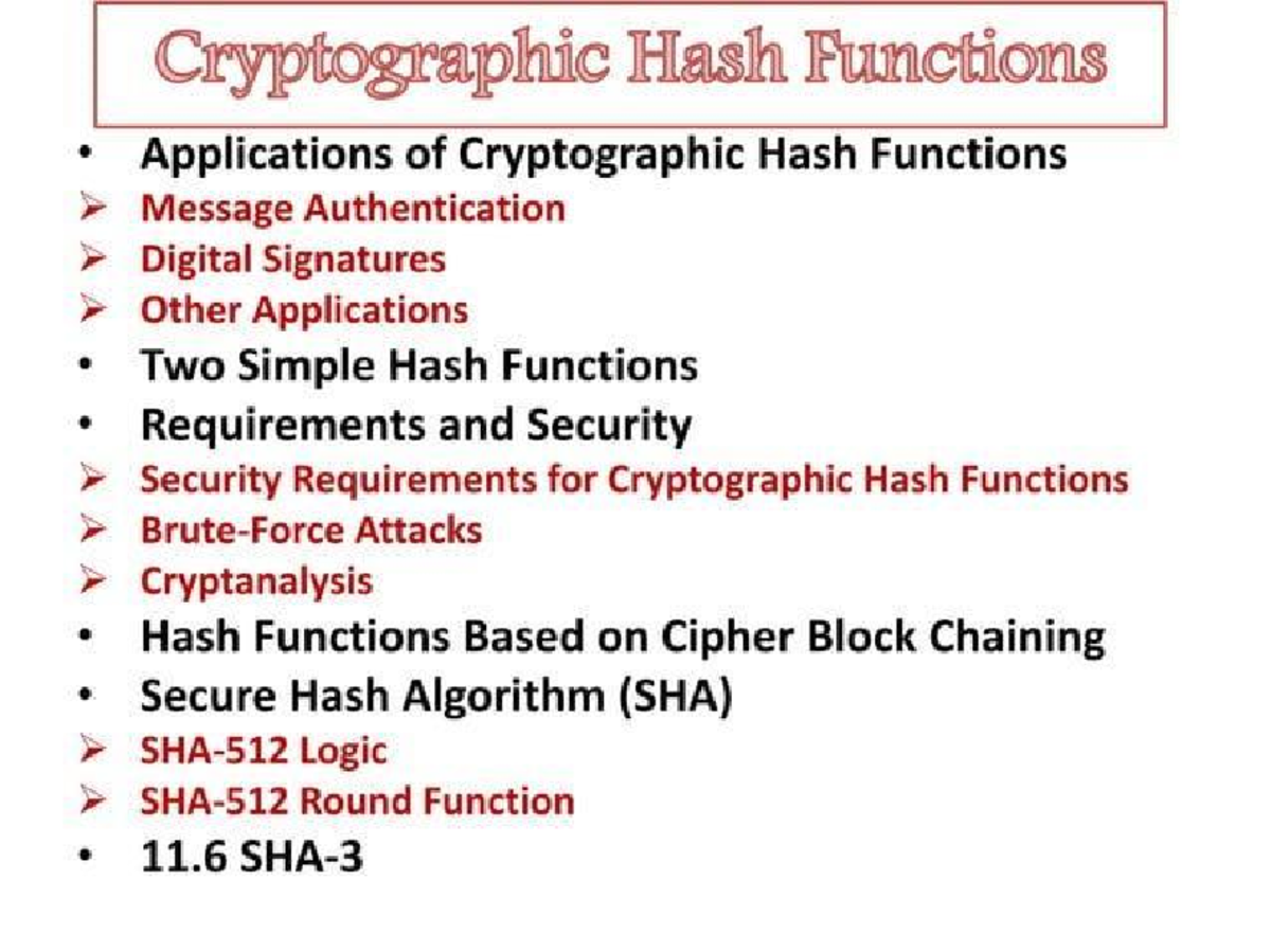 Cryptographic Hash Functions: Applications, Security, and Key Concepts ...