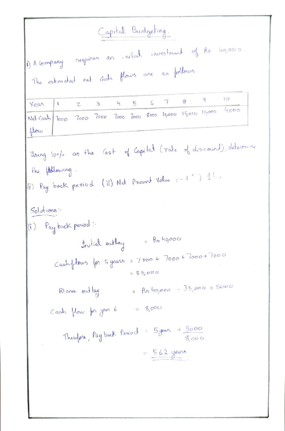 Financial Management Assignment 2: Capital Budgeting Analysis - Studocu