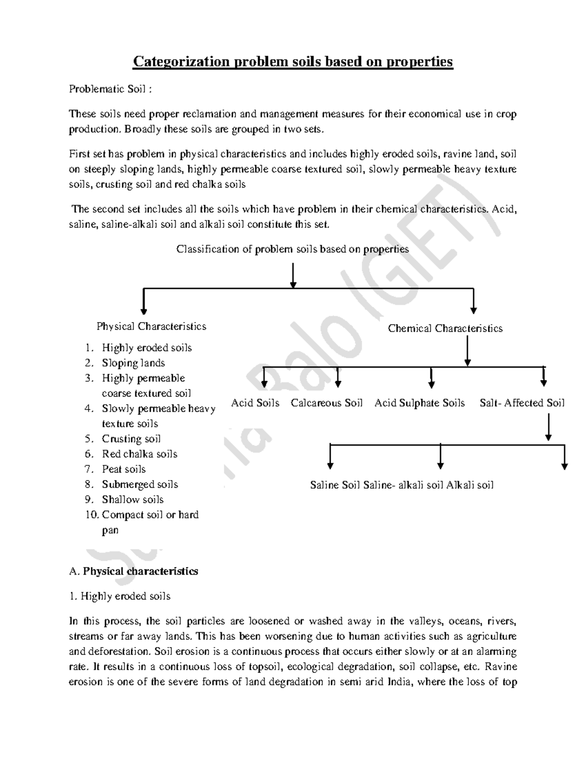 Classification of Problematic Soils Based on Physical & Chemical Traits ...