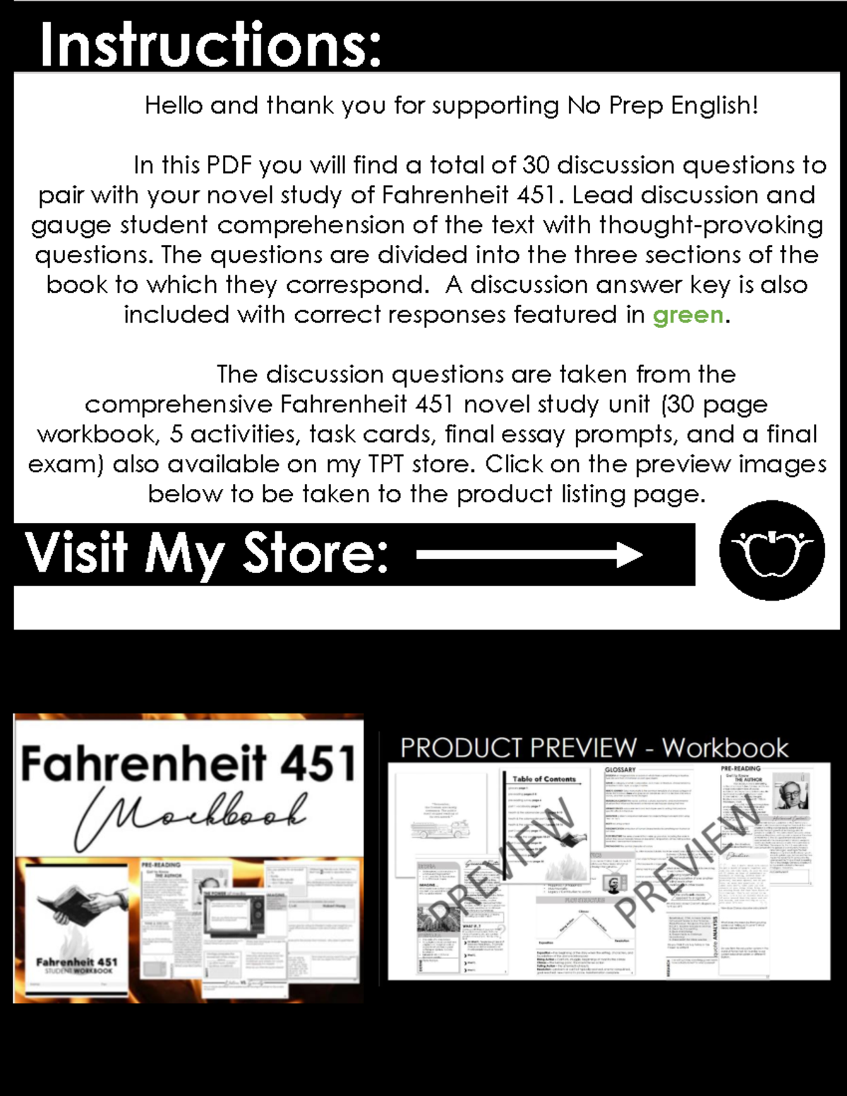 Fahrenheit 451: 30 Discussion Qs & Answer Key for Eng 101 - Studocu