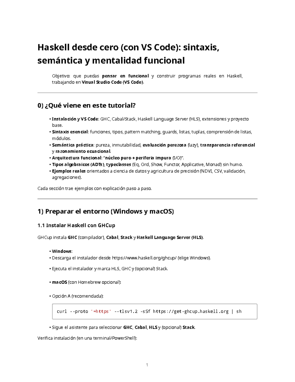 Haskell 101: Sintaxis y Semántica Funcional en VS Code - Studocu