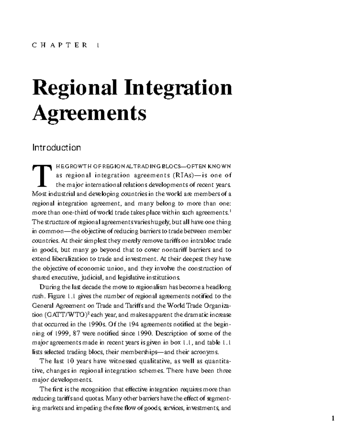 Regional Integration 34b390d87936 a6f2676d53244 b21f9c6 - C H A P T E R 1 Introduction T HE ...