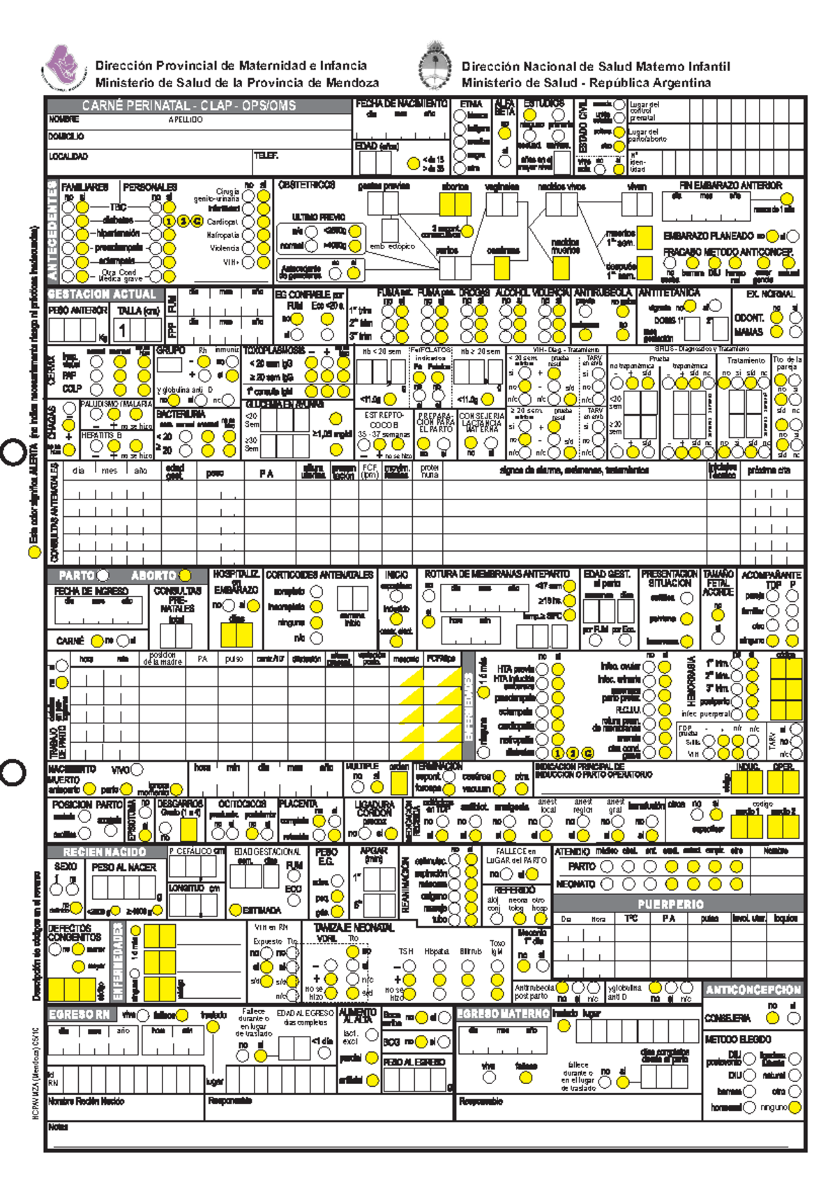 Carnet Perinatal para Atención de la Mujer Embarazada - Salud Materna ...