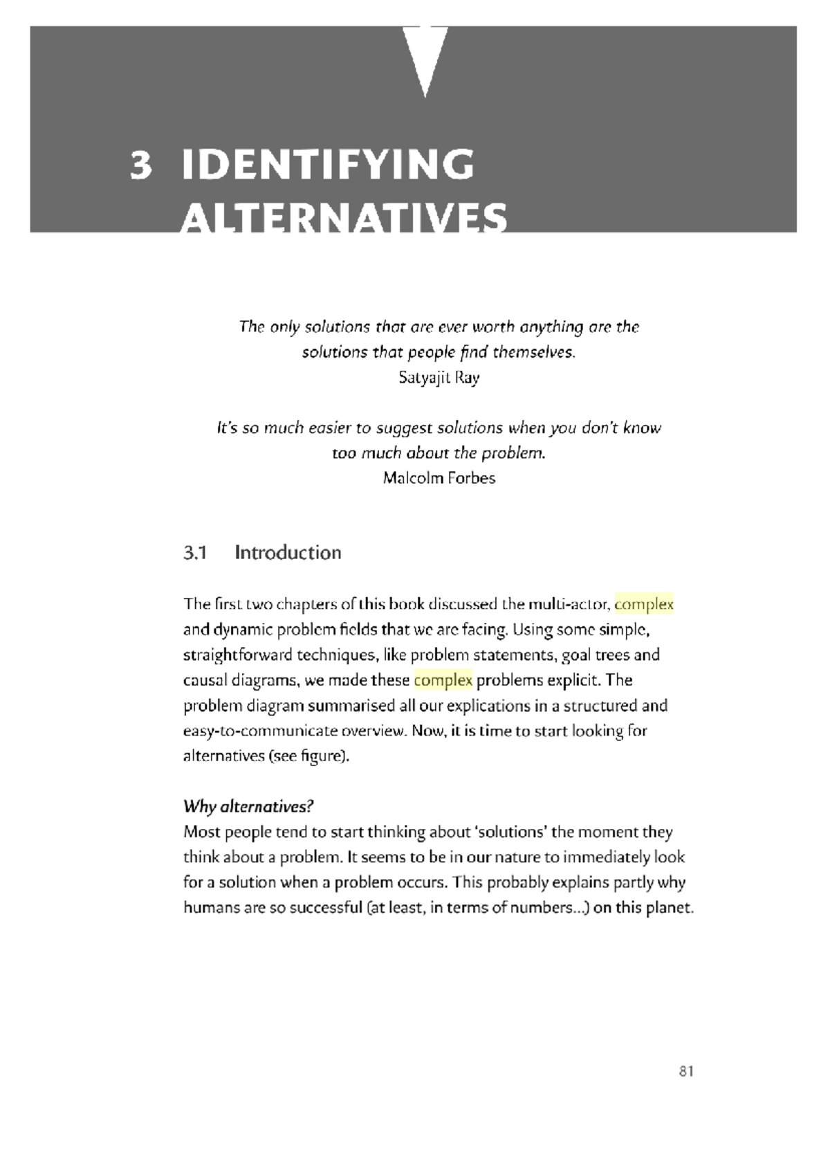 Identifying Alternatives: Techniques and Strategies for Problem Solving ...