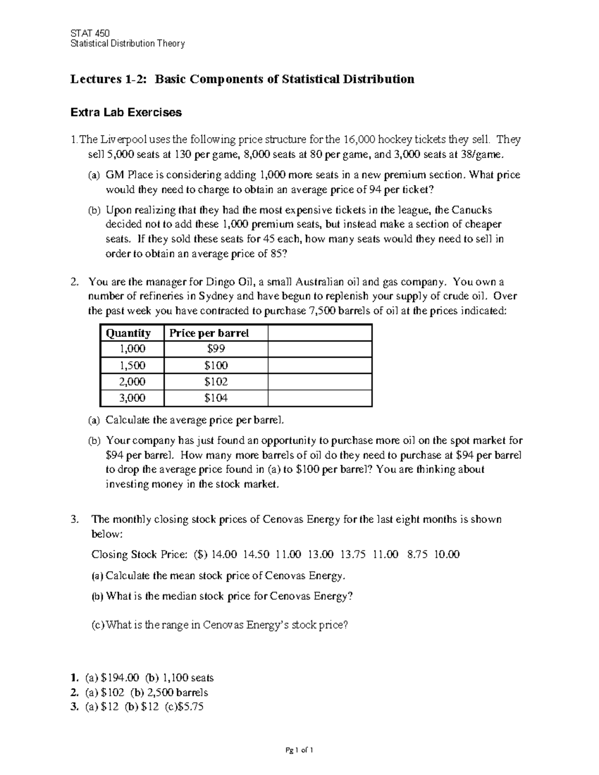 Lecture 1-2 -BUS439 - STAT 450 Statistical Distribution Theory Pg 1 of ...