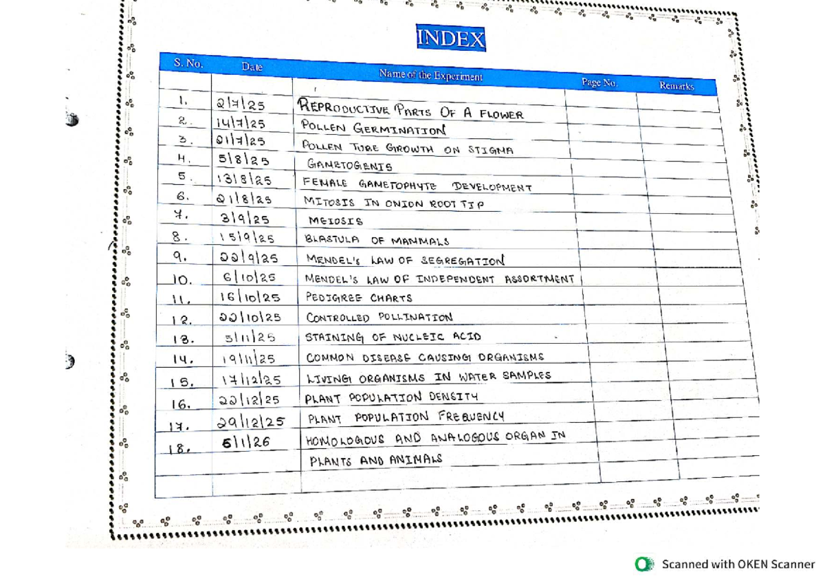 Bio Record Index: Experiments on Reproductive Biology and Genetics ...
