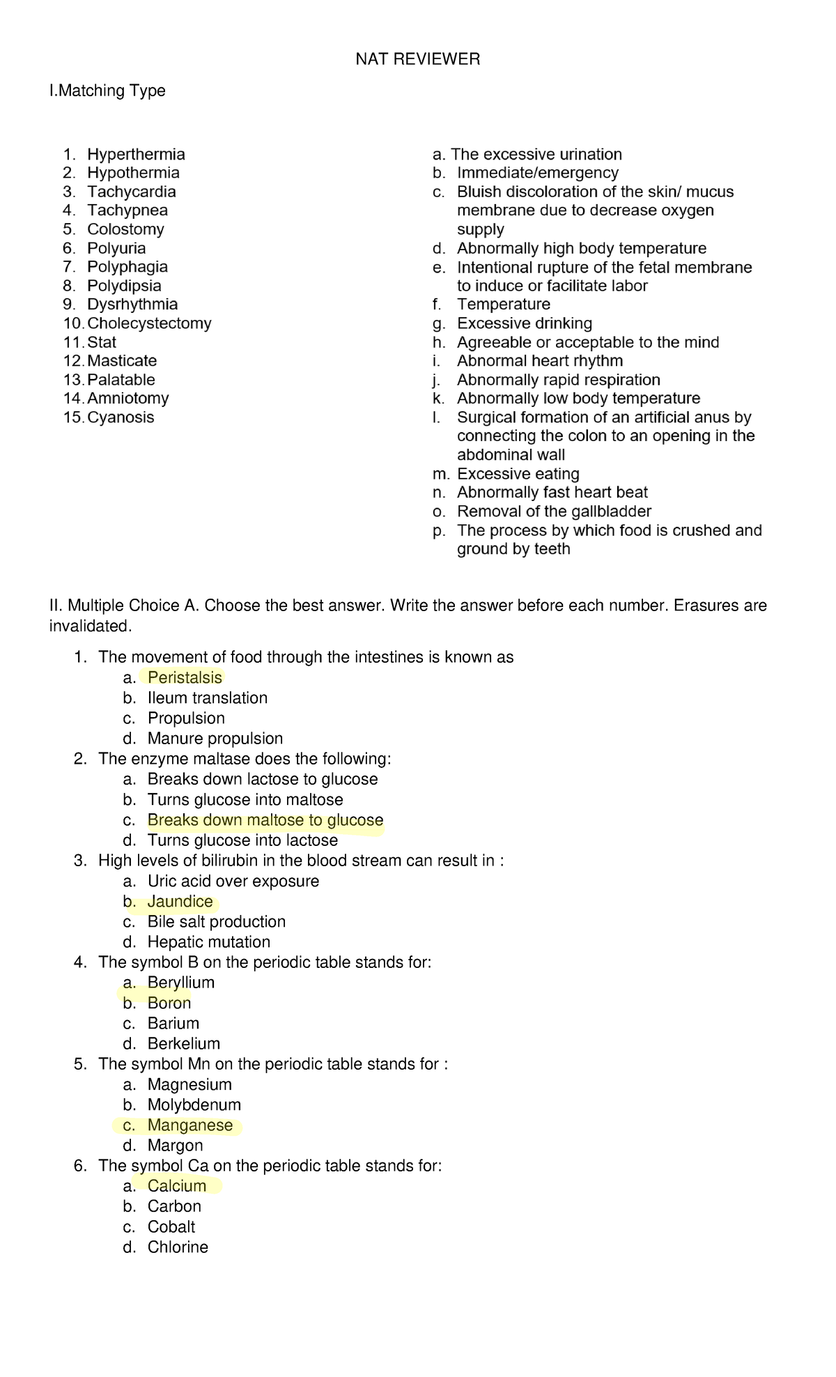 NAT Reviewer: Essential MCQs and Key Concepts for Vision Sciences - Studocu