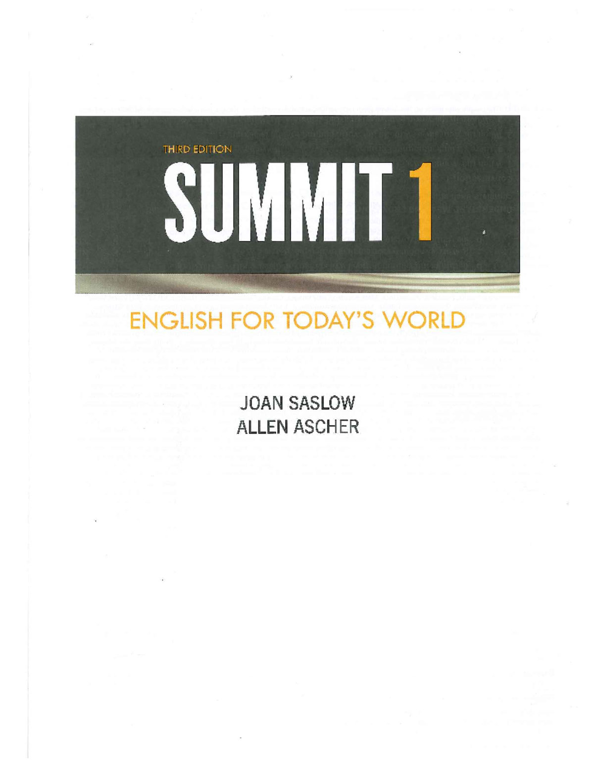 Summit 1 SB 3rd Edition - PDF Textbook Resource - Studocu