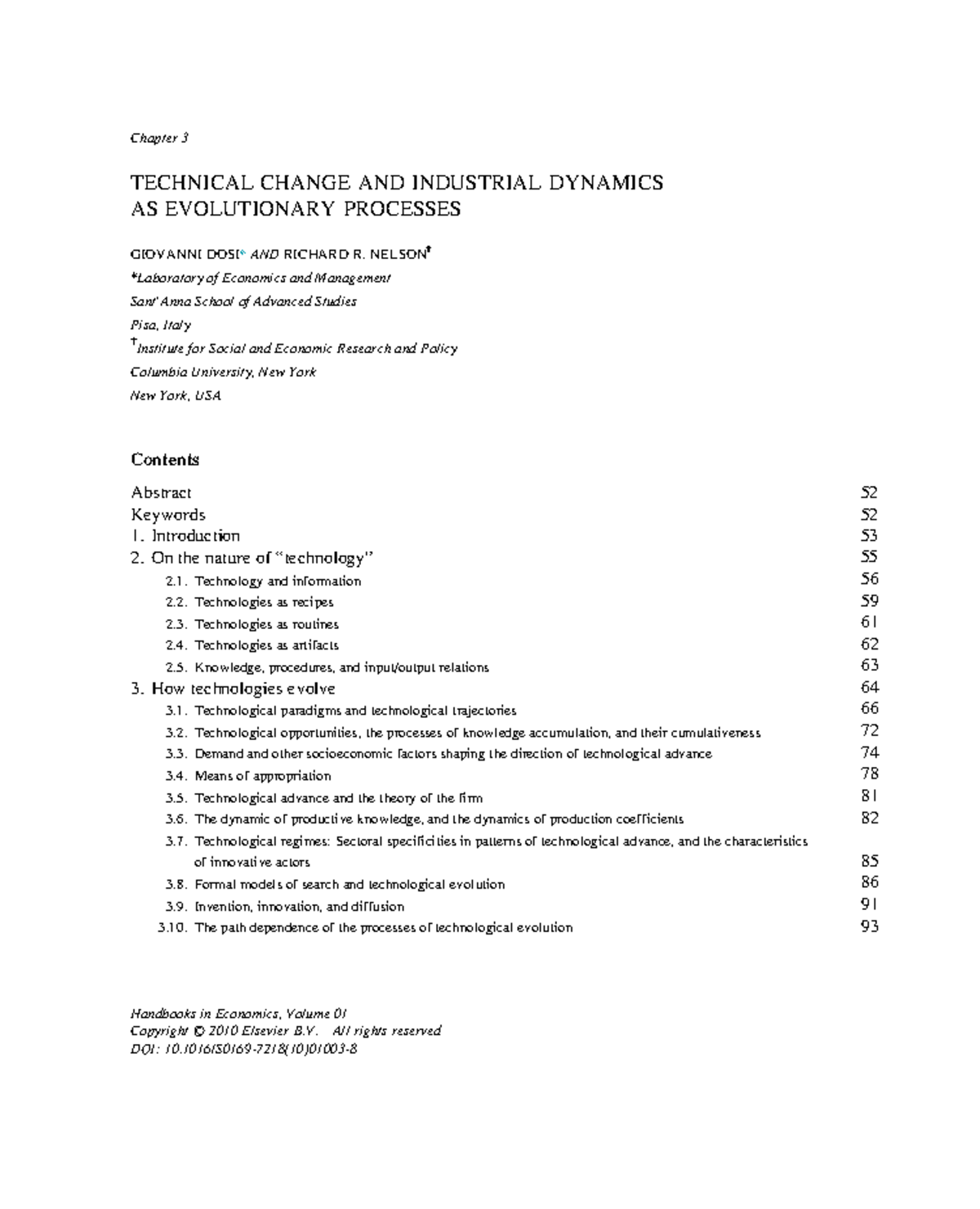 Chapter 3: Evolutionary Processes in Technical Change and Industrial ...