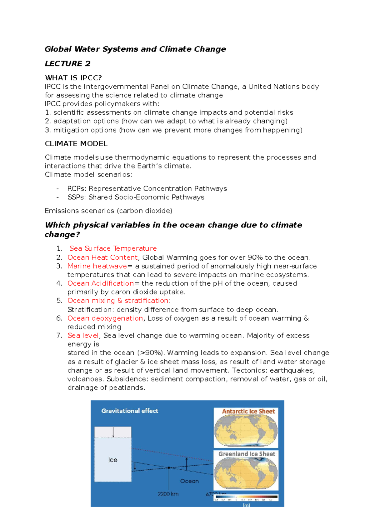 Global Water Systems and Climate Change LECTURE 2: Understanding IPCC ...