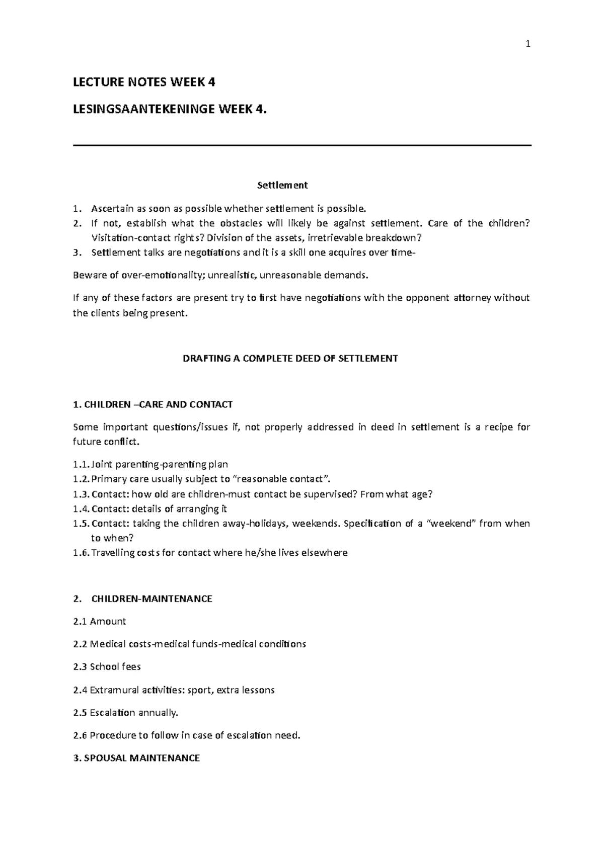 M v M - A short summary on the case M v M. - SAFLII Note: Certain personal/private details of ...