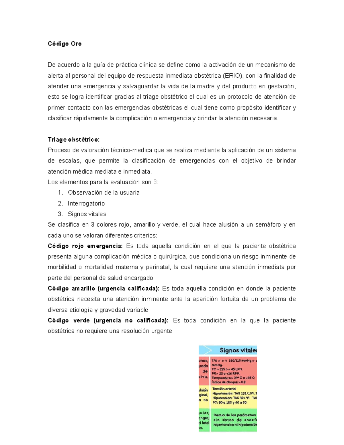 Código Oro: Concepto y Protocolo del Equipo ERIO en Emergencias ...
