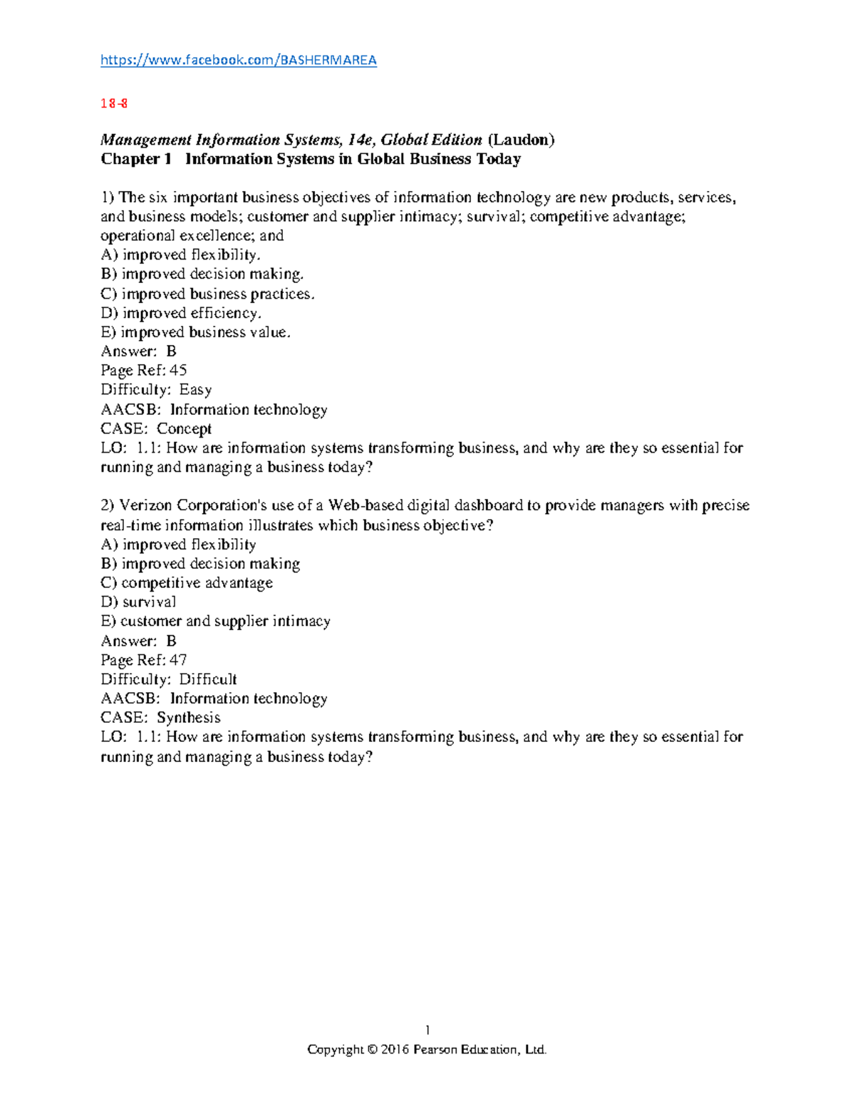 Mis test bank - management information business - 18- 1 Management ...