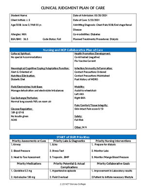 [Solved] how do you recognize cues in assessment change for patient ...