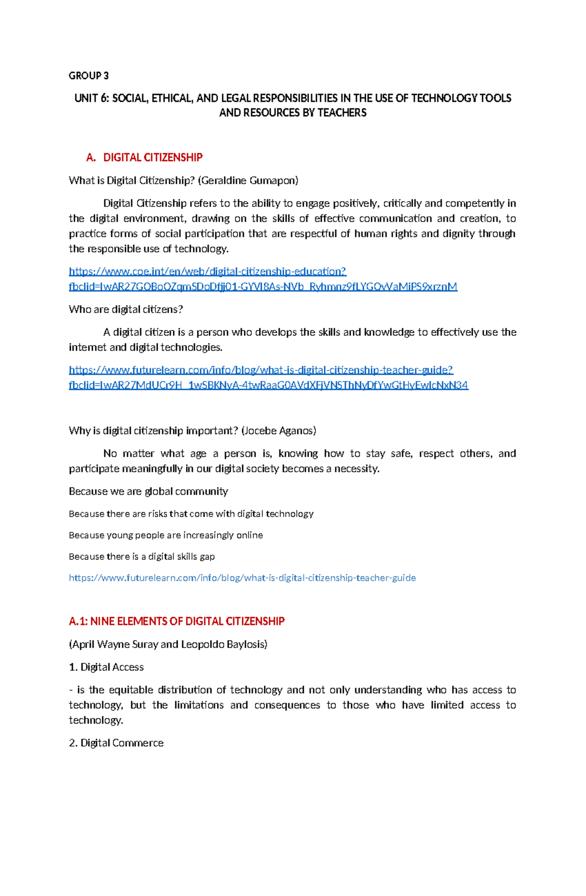 GRP3 - Social, Ethical, & Legal Responsibilities of Tech in Education ...