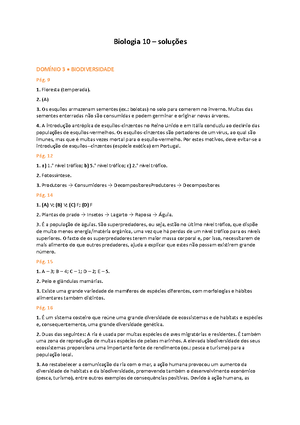 Soluções BioFoco 10º - PROPOSTA DE SOLUÇÕES PÁGINA 8 É constituído por ...