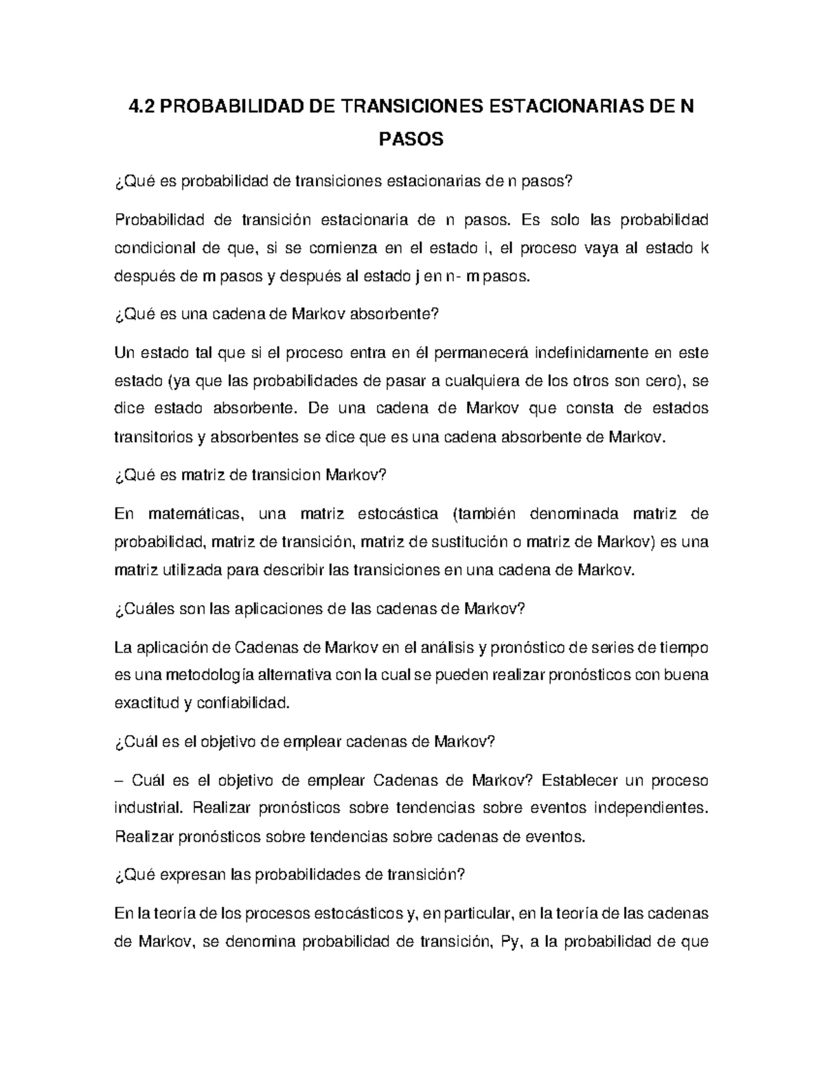 Articulo DEL TEMA 4.2 Probabilidad DE Transiciones Estacionarias DE N ...