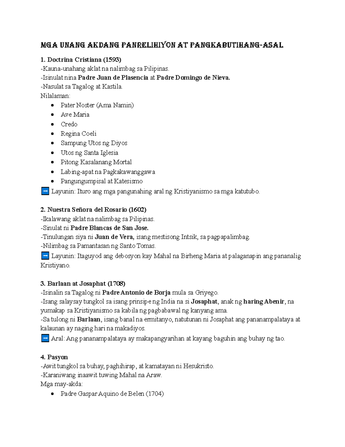 K3 - Mga Unang Akdang Panrelihiyon sa Pilipinas: Isang Pagsusuri - Studocu