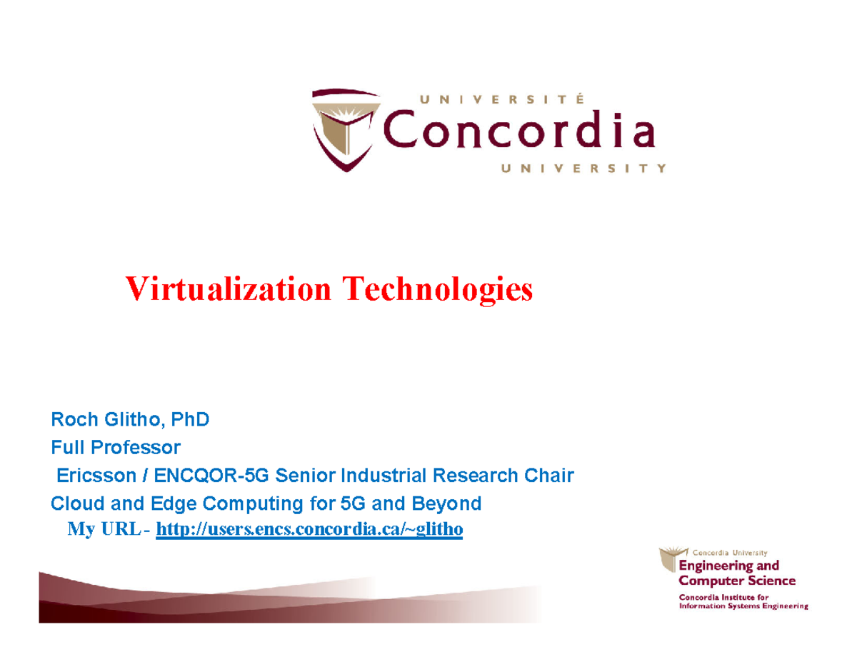 F23 Cloud Virtualization: Understanding Hypervisors and Containers ...