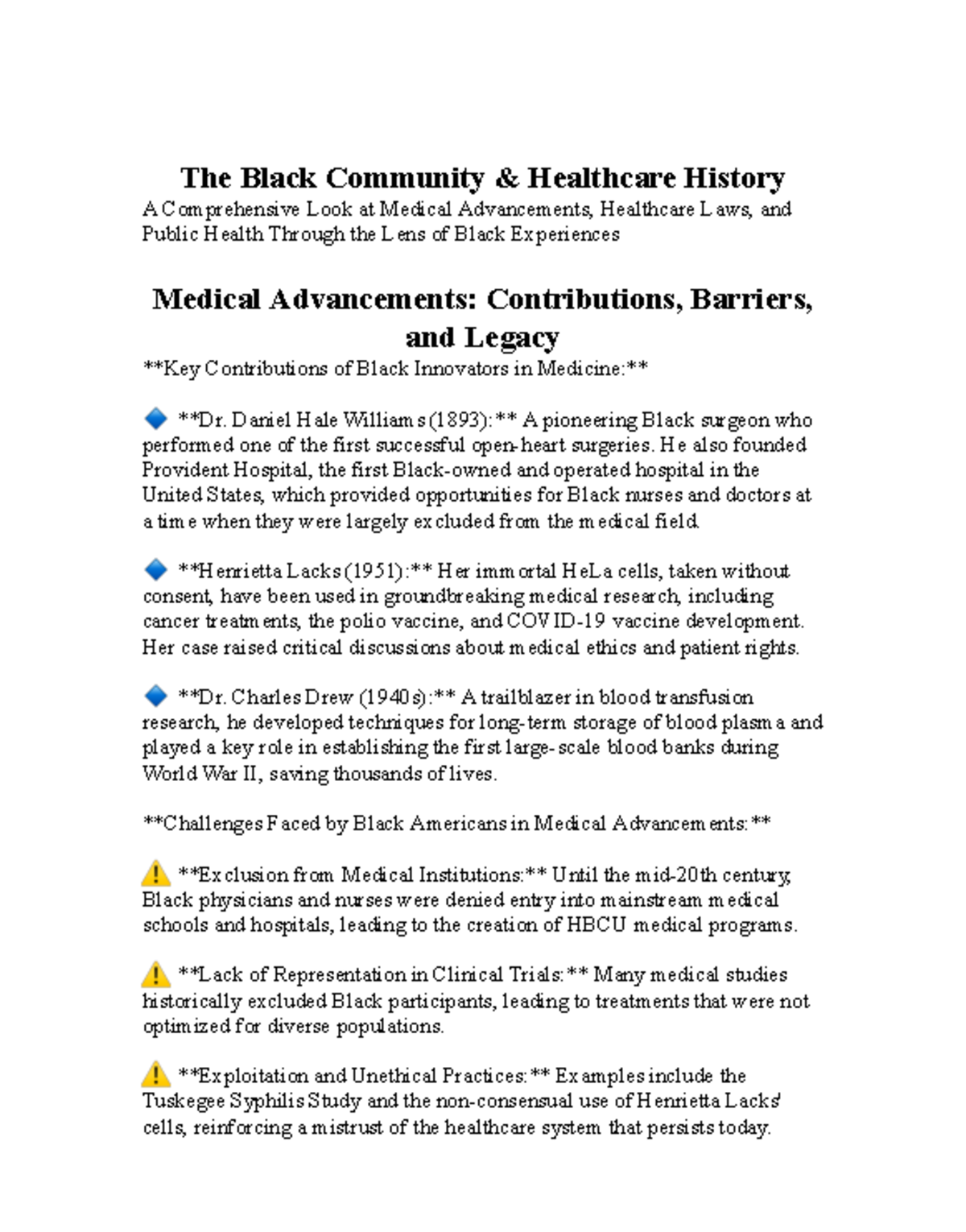 Black History in Healthcare Expanded - The Black Community & Healthcare ...