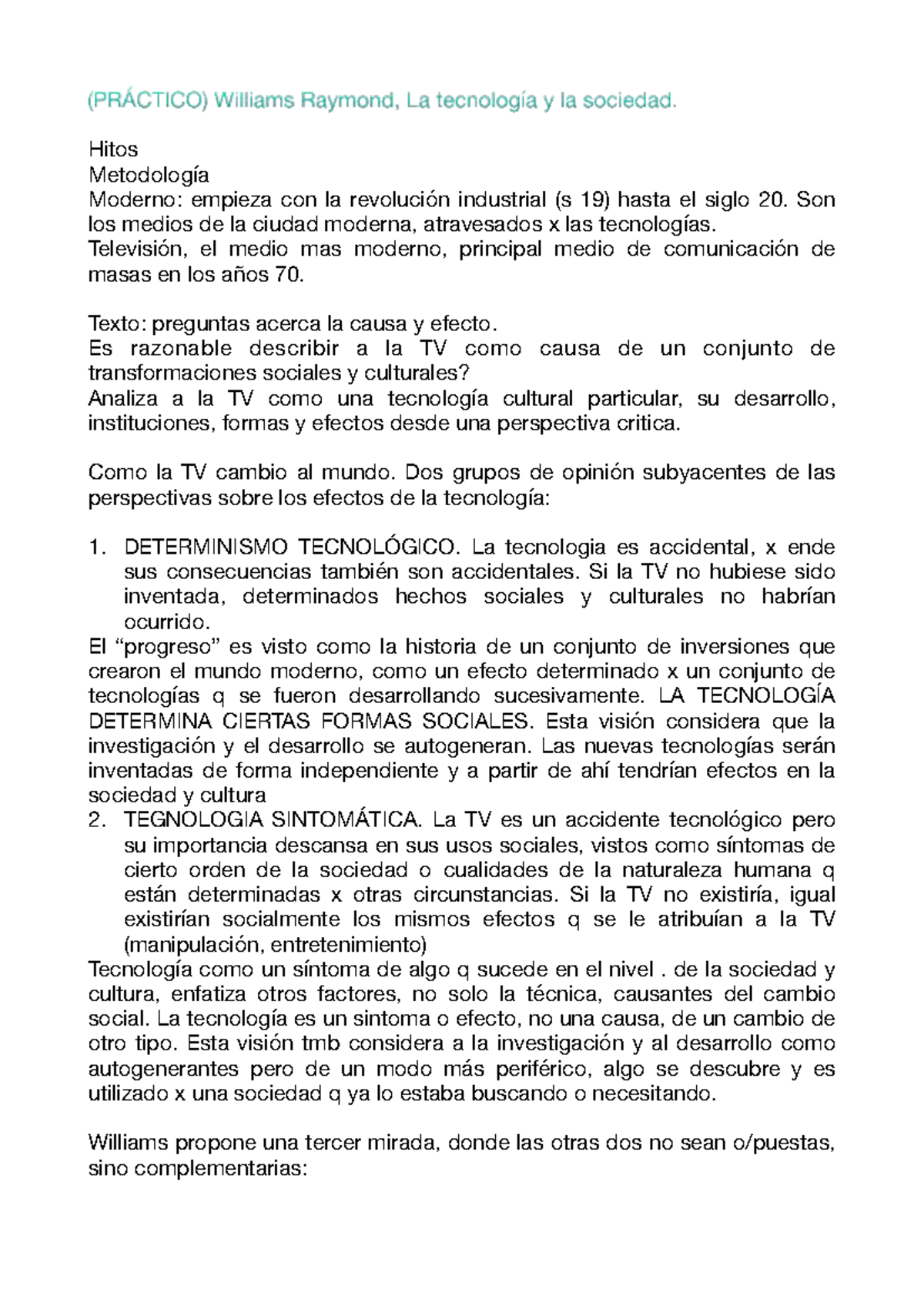 (TEÓRICO) La Tecnología y la Sociedad: Impacto de la TV en el Siglo XX ...
