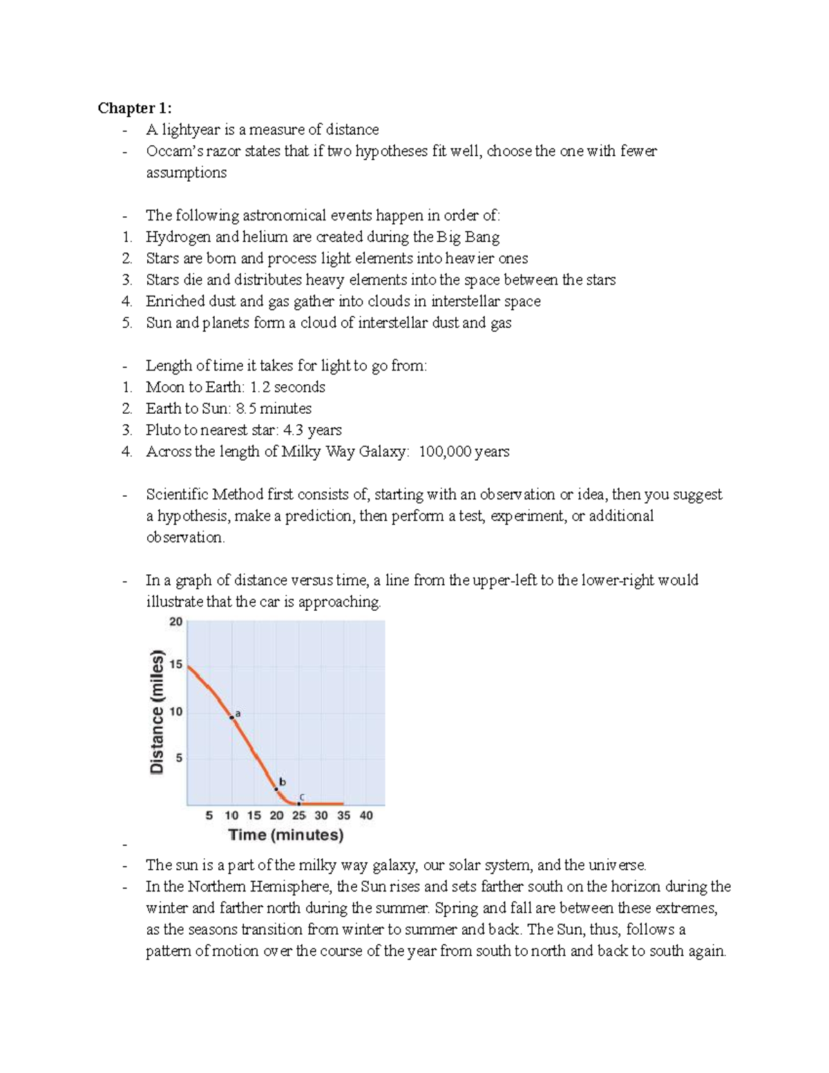 Astronomy & Scientific Method: Hypotheses and Observations - Chapter 1: - A lightyear is a ...