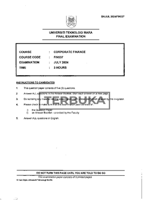 Personal Financial Planning - FIN533 - UiTM - Studocu