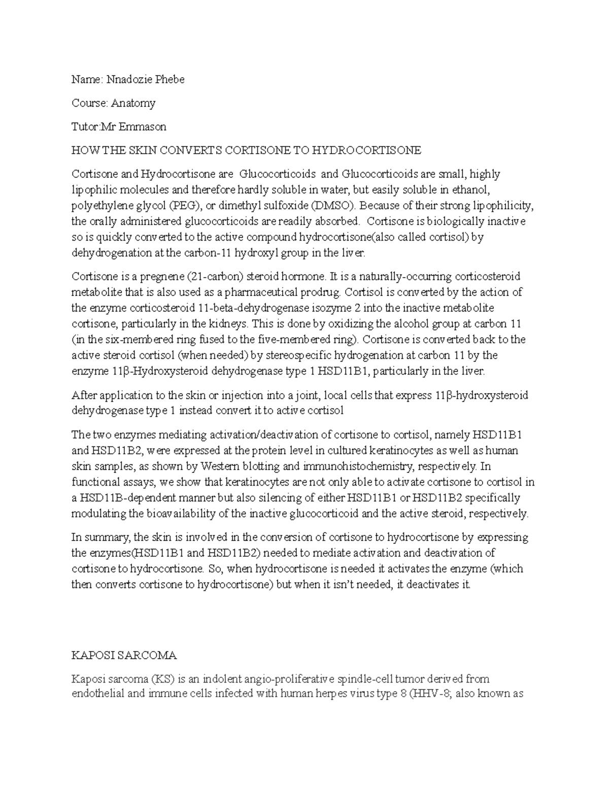 Anatomy 101: Final Exam Notes on Skin Cancer and Hormonal Conversions ...