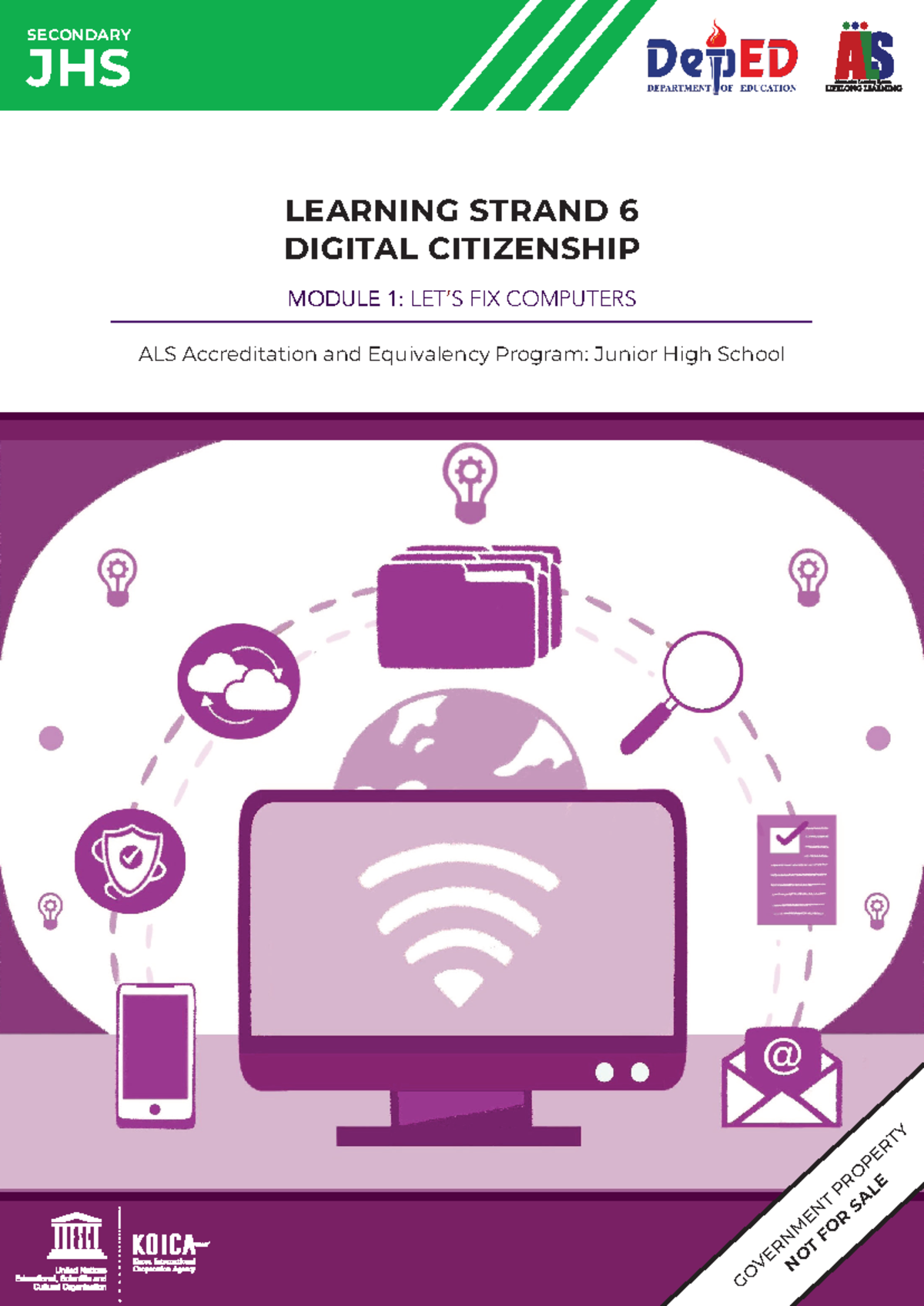 Unesco ALS LS6 Digital Citizenship M01: Let's Fix Computers Module - Studocu