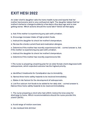 HESI Module #6 Safety AND Infection Control WITH 100% Correct Answers ...