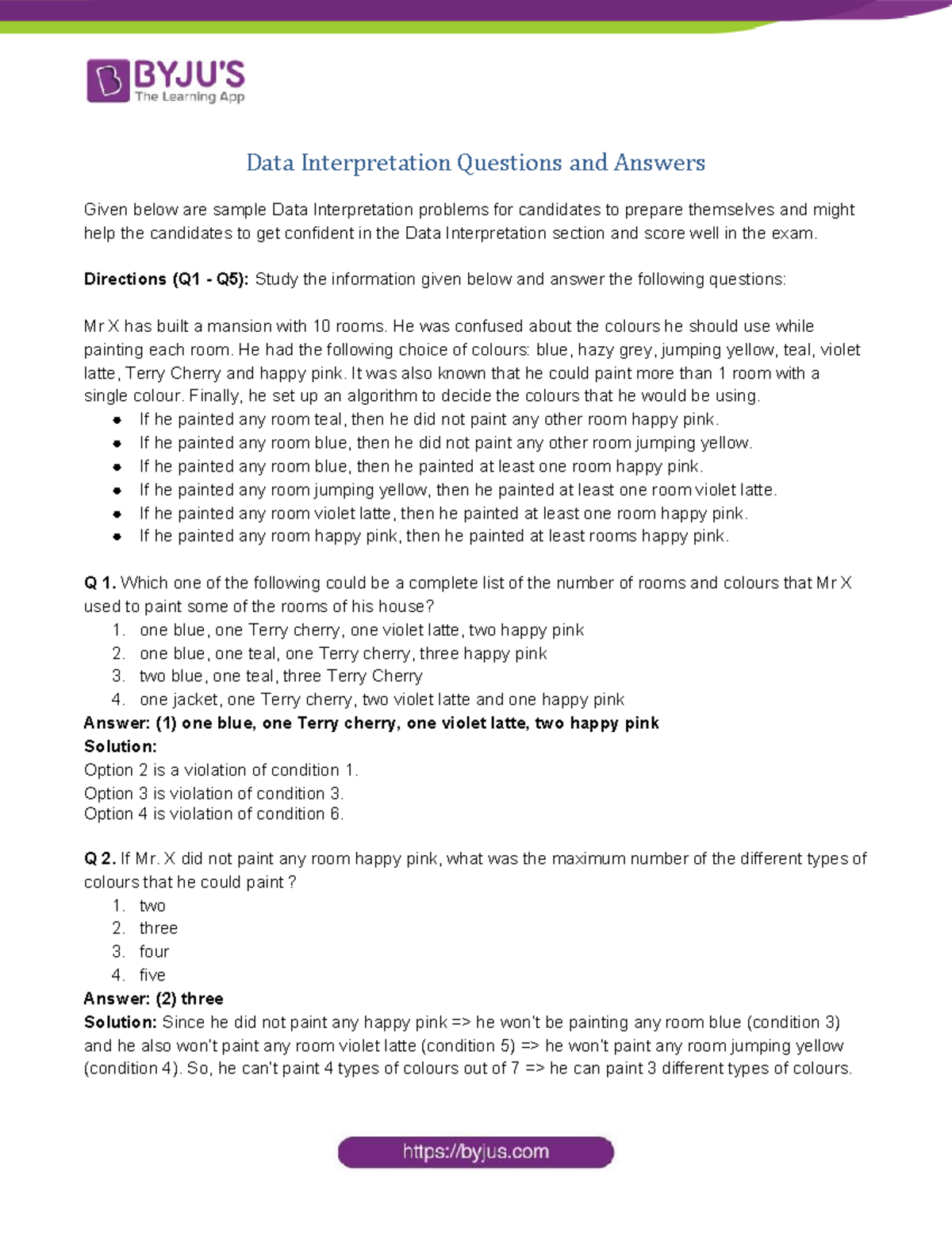 Data Interpretation Practice Questions: Sample Problems & Solutions ...