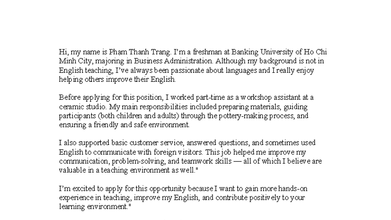 Teaching English Interaction: Lesson Plan with Ms. Trang - Studocu