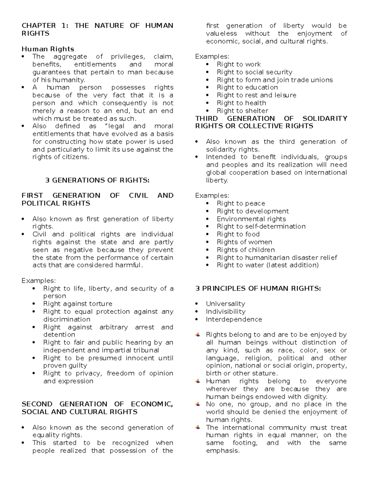 Human Rights Overview: Key Concepts & Principles - Studocu
