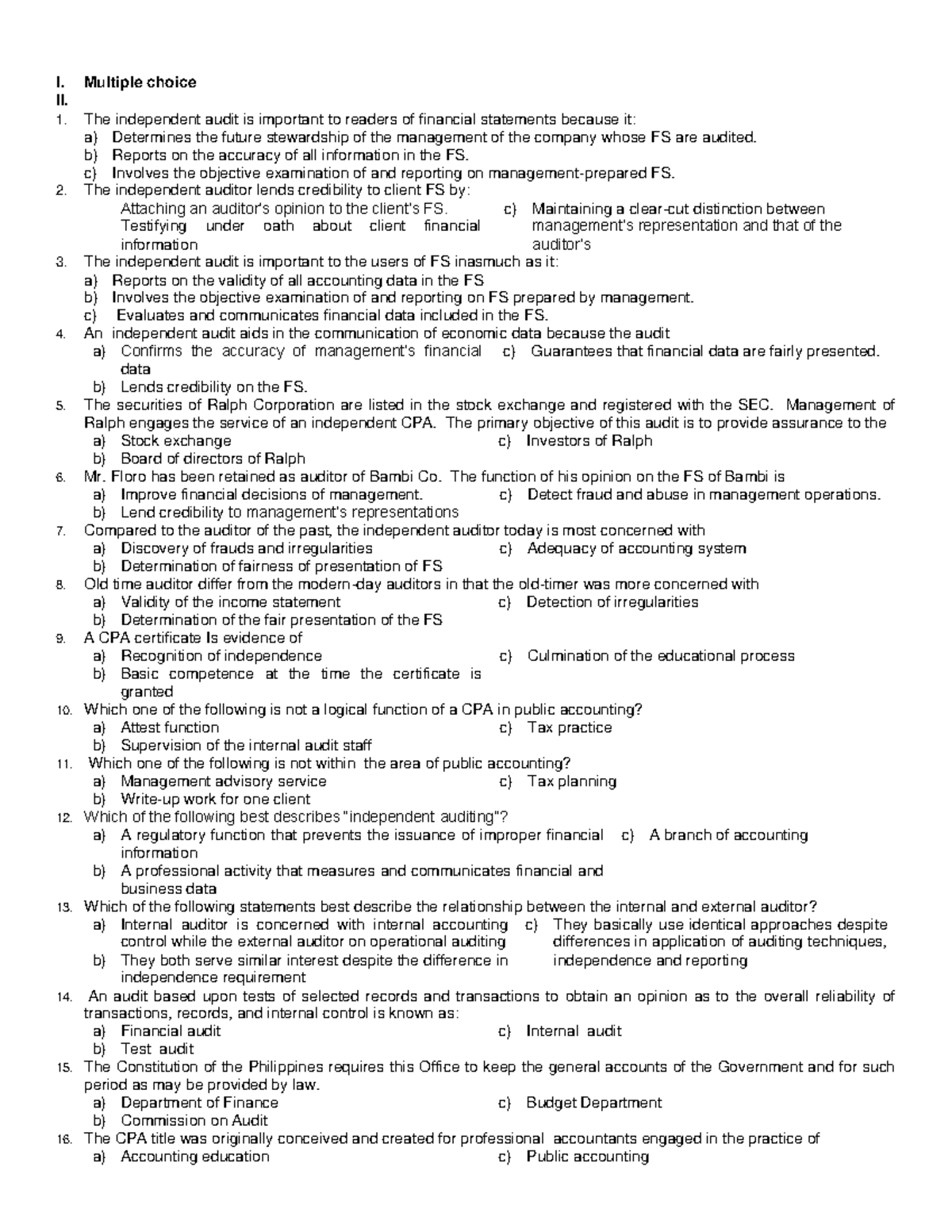 Additional Midterm Exam Questions for PRAC 141 - Studocu