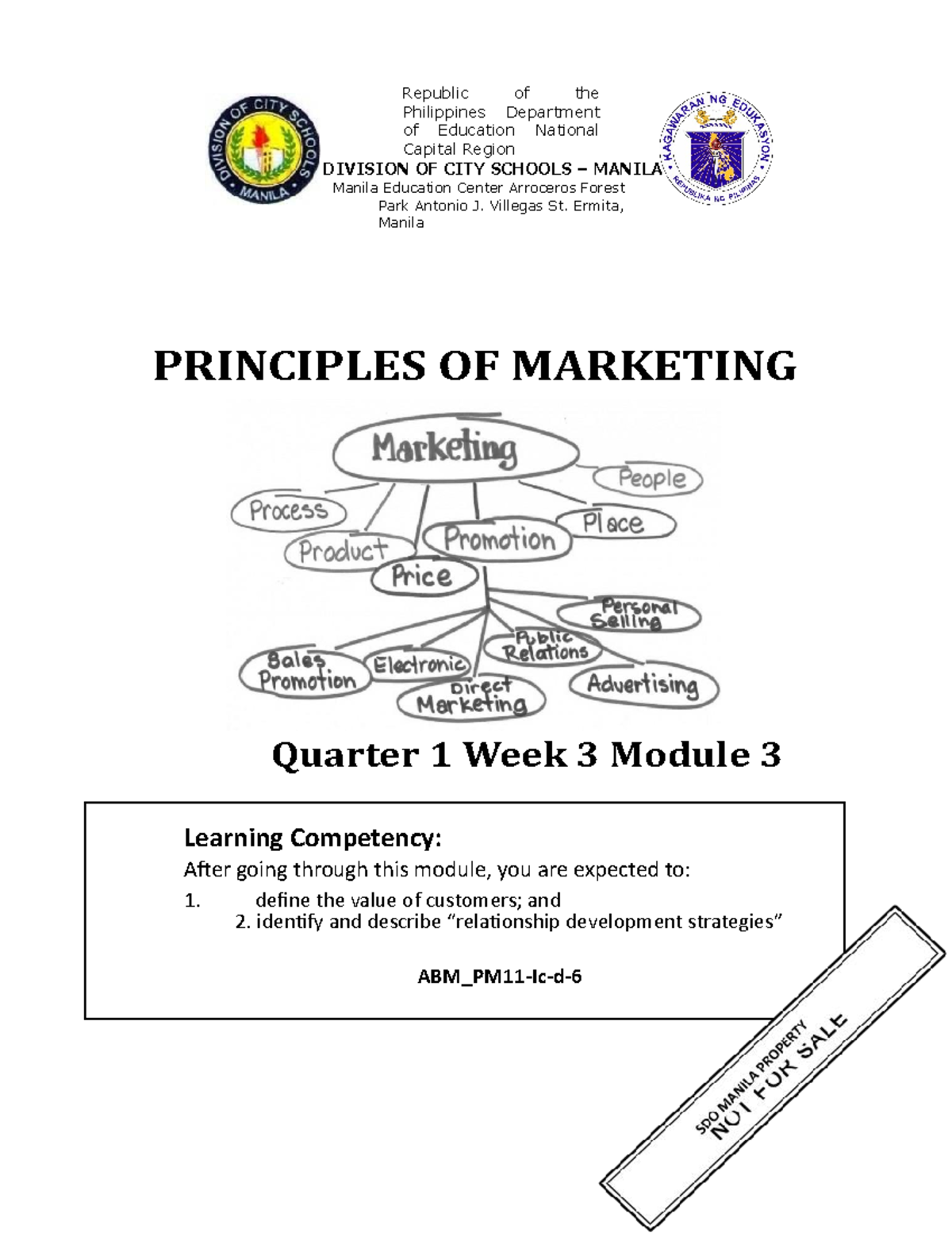 Abm principles of marketing 11 q1 w3 mod3pdf - Learning Competency ...