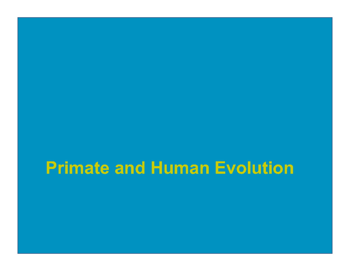 Primate Evolution: Hominins and Hominids Overview (Bio 101) - Studocu