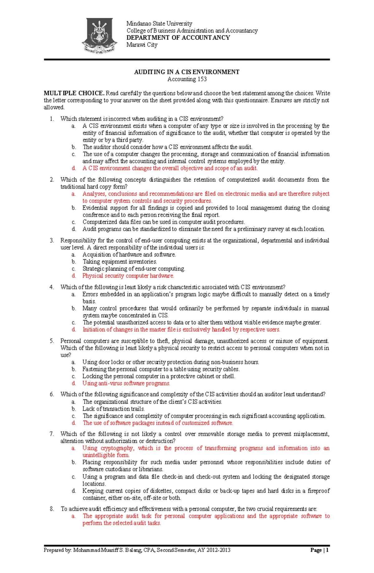 Midterm-Activity - CHAPTER 2 ACCOUNTS RECEIVABLE ACTIVITY_THEORY MULTIPLE CHOICE: Choose the ...
