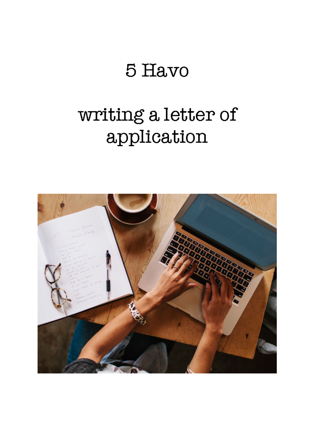 5 Havo Formal Letter Writing: Application Letter Guide - Studeersnel