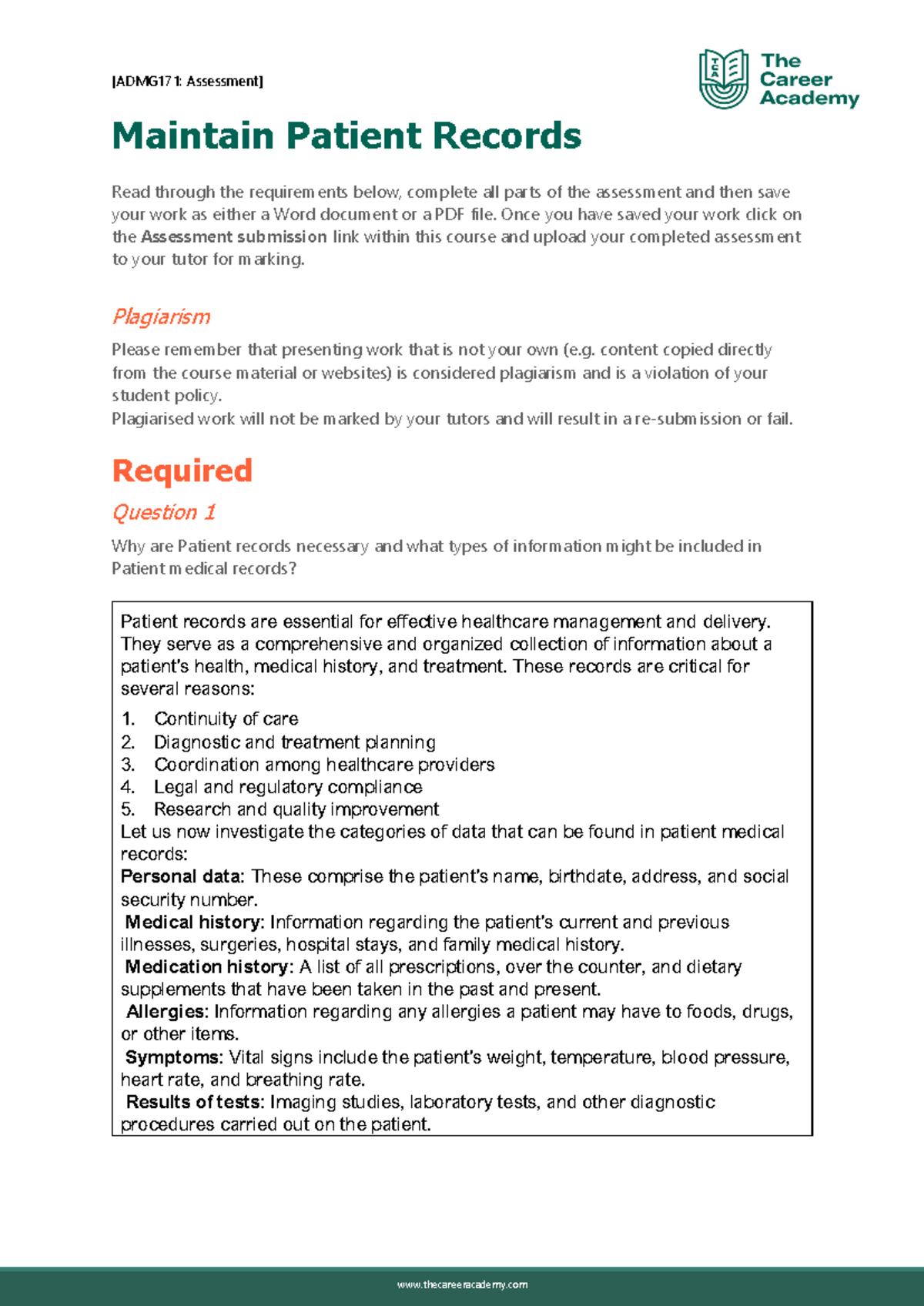 Patient Record Maintenance: Key Factors and Requirements in Healthcare ...