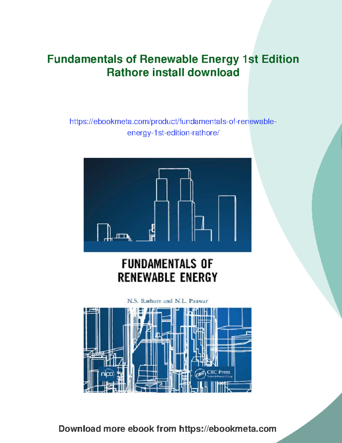 Fundamentals of Renewable Energy: A Comprehensive Guide (1st Ed.) - Studocu